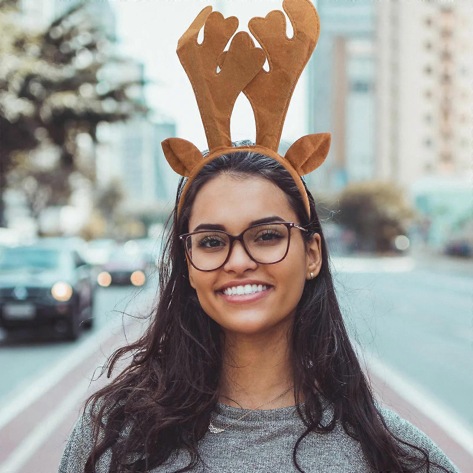 Brown Antler Headband for Christmas Party Costumes with 24Pcs | Fruugo UK