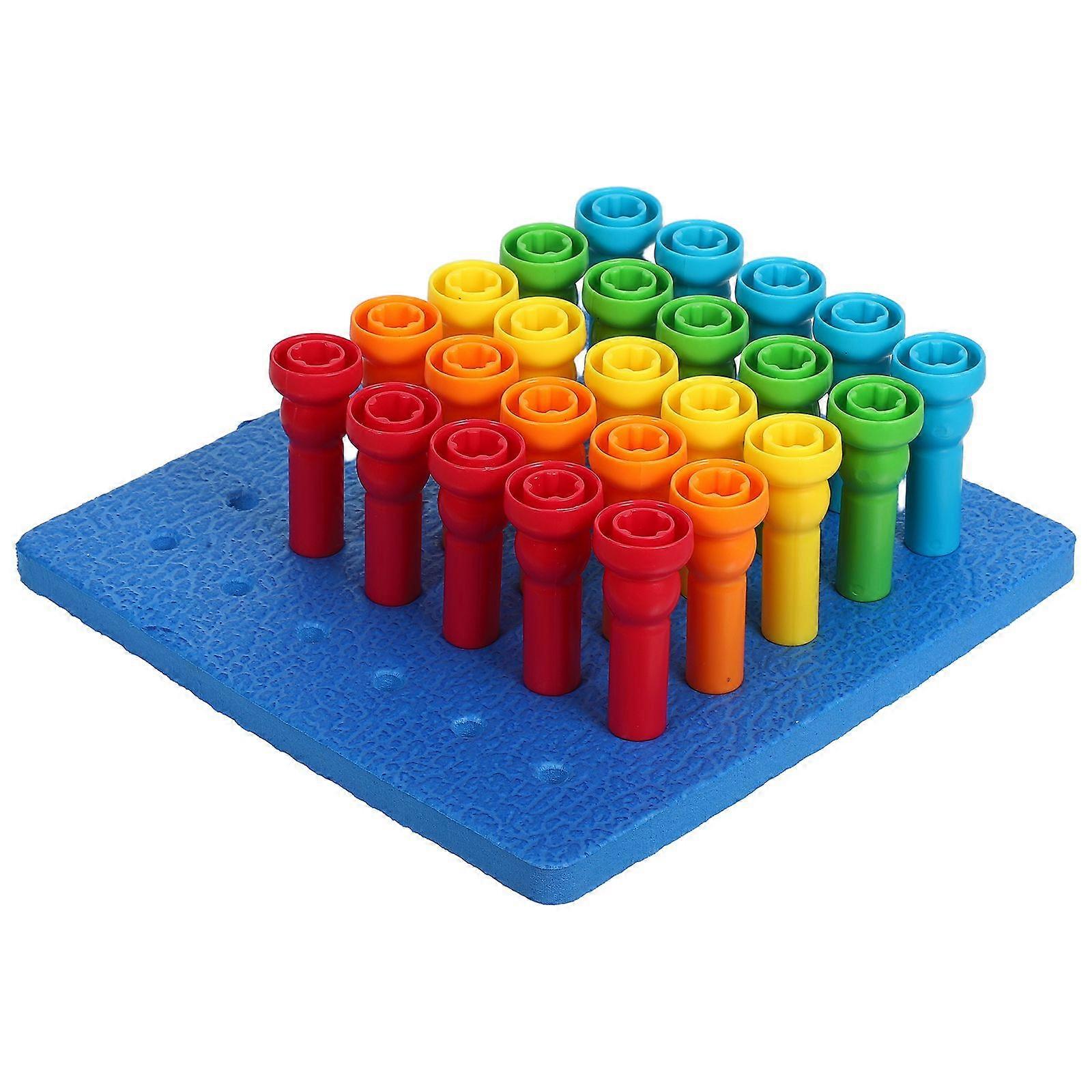 1 set Peg Board Toy For Toddlers Fine Motor Skills Development Color ...
