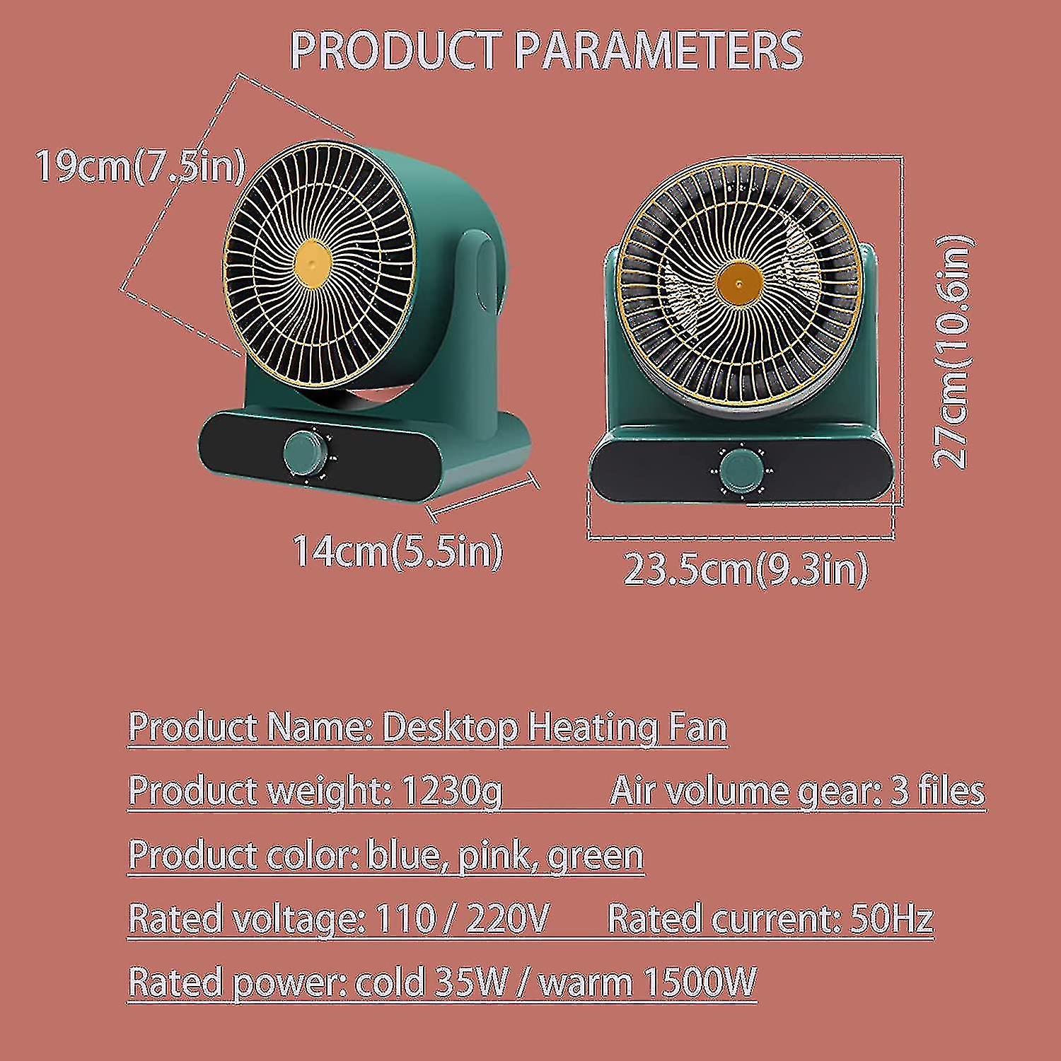 Battery Powered Heater For Camping , Space Heater Office , 3 Heat ...