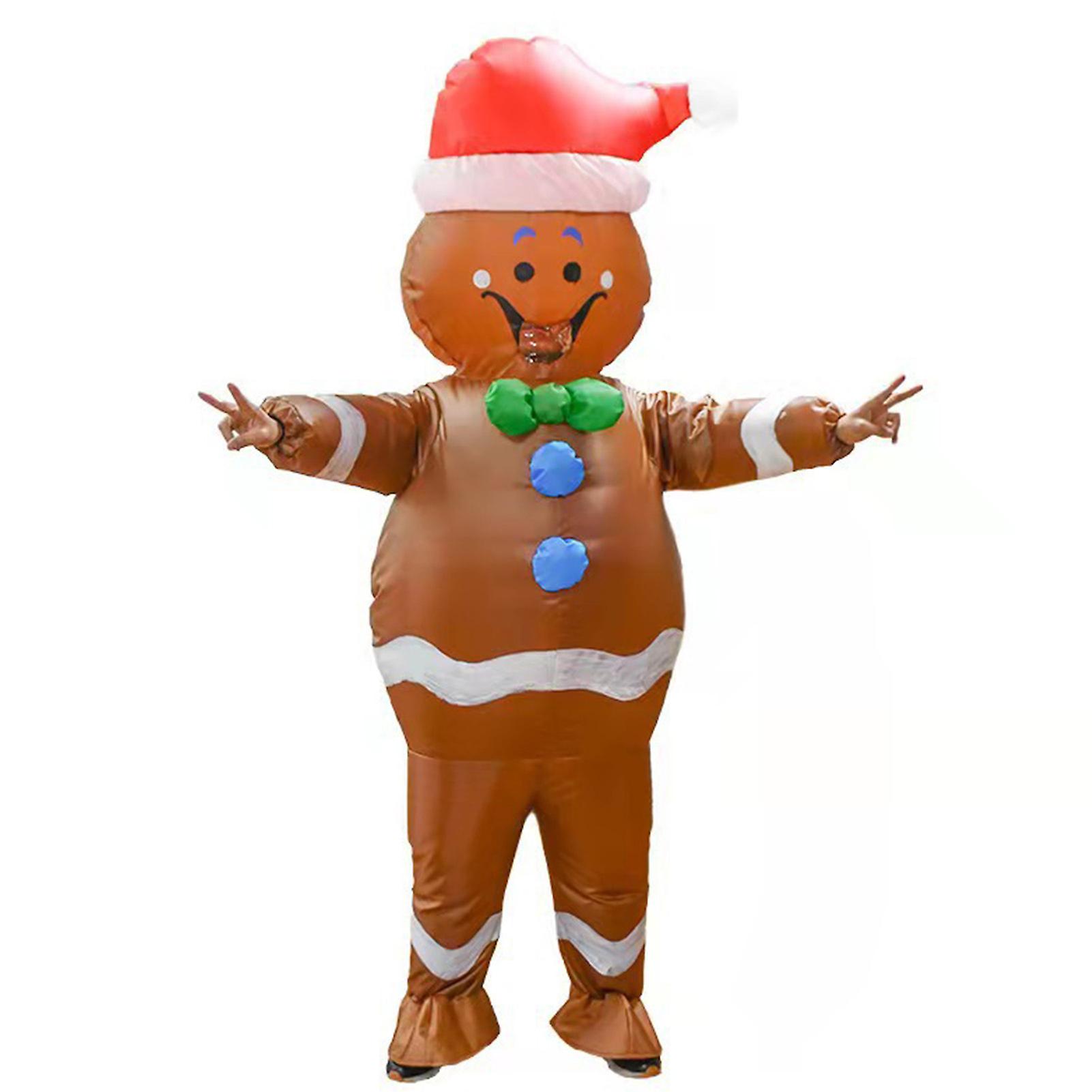Gingerbread Man Inflatable Costume Battery Powered Theme Party Suit for ...