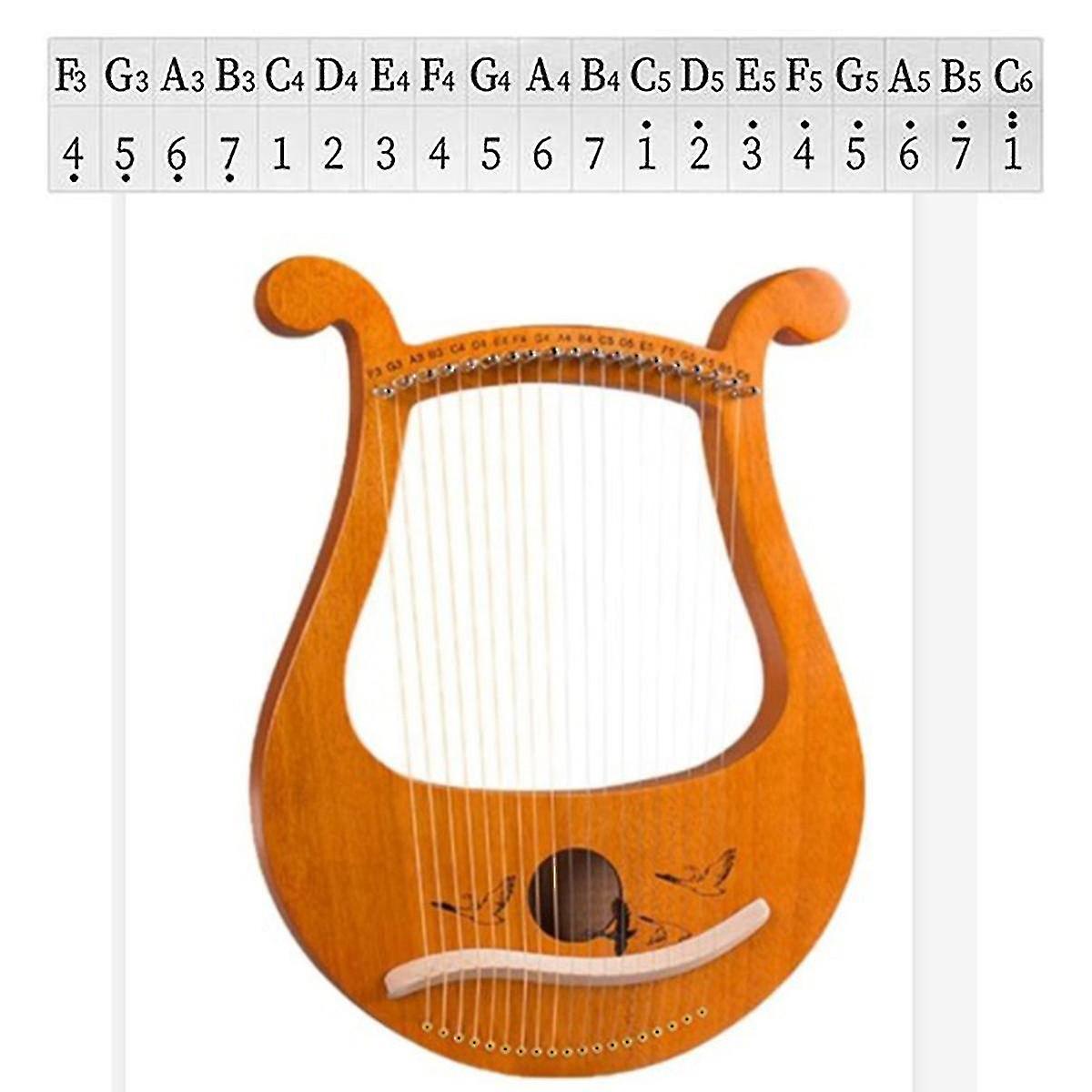 Lyre Harp,19 String Greek Violin,19 String Lyre Unique Patterns Carved ...