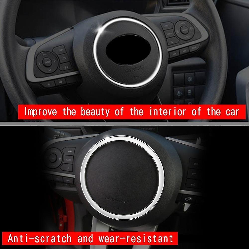 For Raize 2021 2022 Car Silver Steering Wheel Ring Panel Cover Trim ...