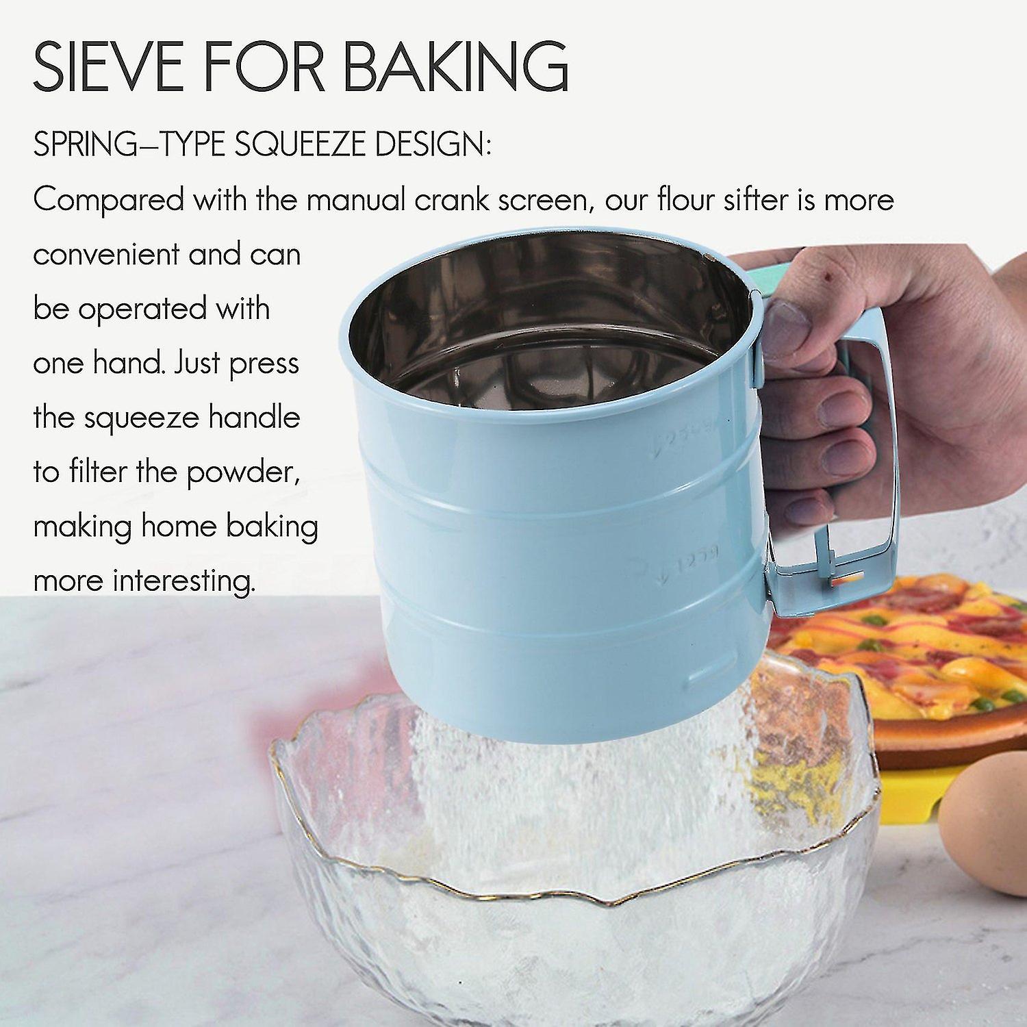 Flour Sifter For Ba,with 24 Mesh Less Steel Screen Ba Tool For , Flour ...