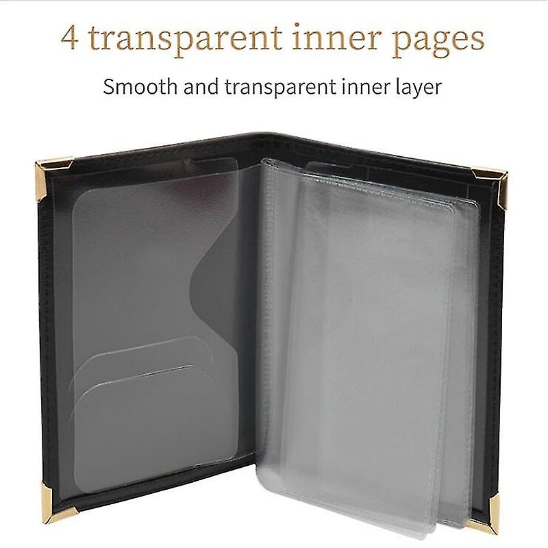 Fashion Pu Leather On Cover For Car Auto Driving Documents Card Credit ...