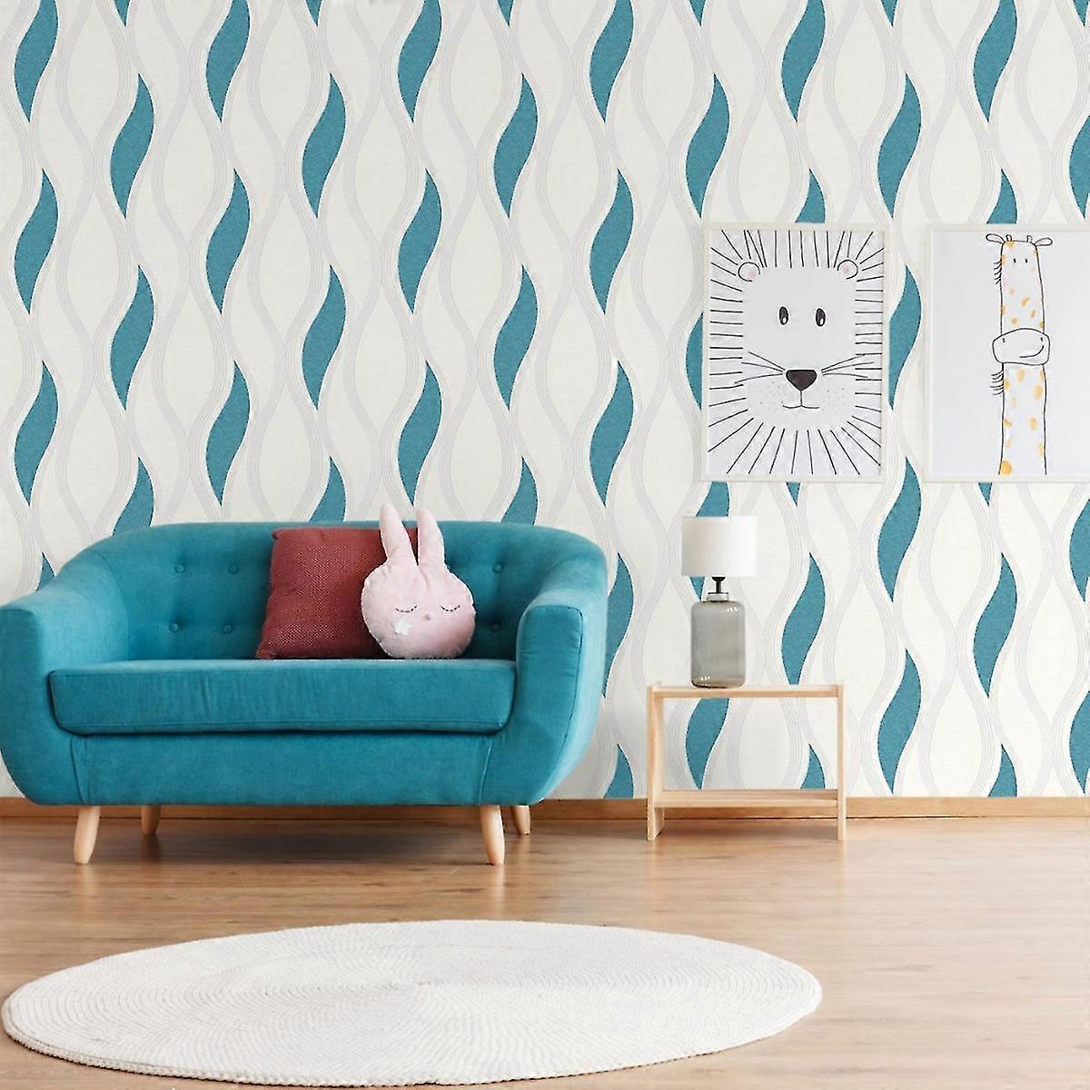Wave Embossed Textured Wallpaper Direct Wallpapers | Fruugo UK
