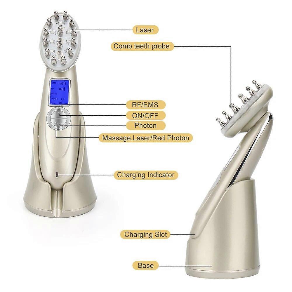 Rf Laser Hair Growth Massage Comb Anti Hair Loss Therapy Infrared Red ...