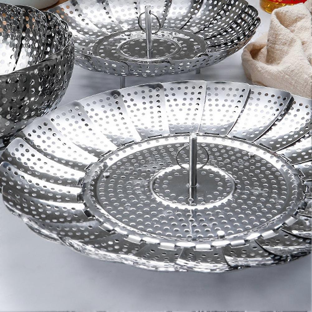 Folding Dish Steam Stainless Steel Food Basket Mesh Vegetable Vapor ...
