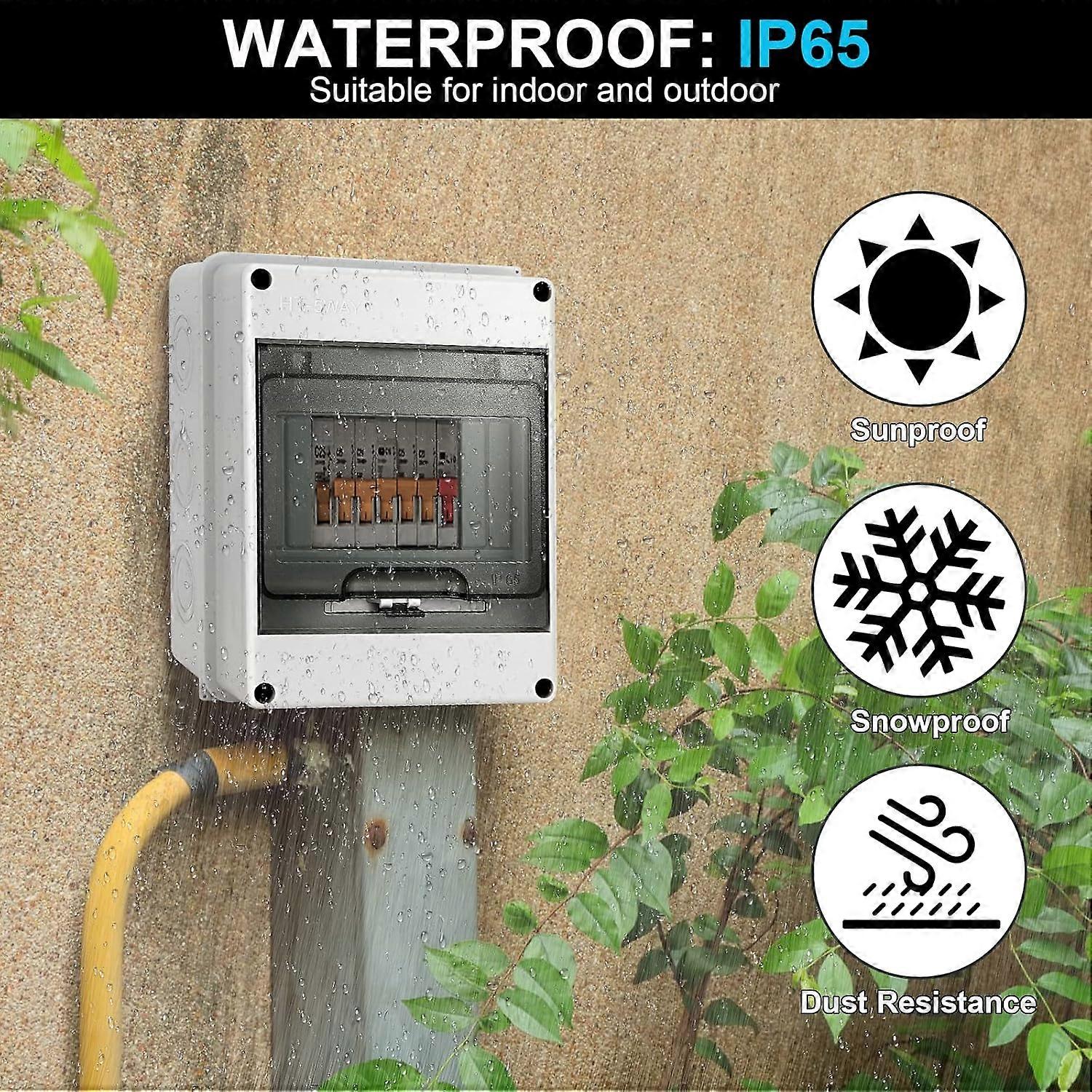 Waterproof Electrical Box, IP65 5-MODULES Electrical Circuit Breaker ...