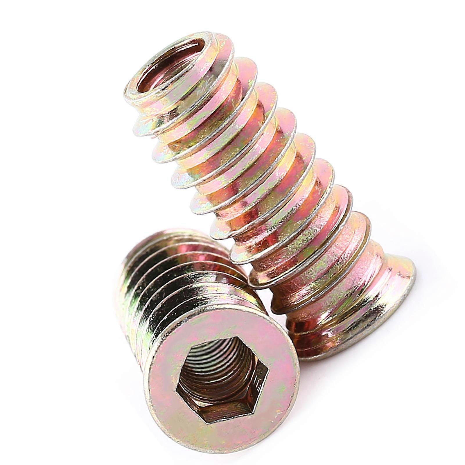 Wood Furniture Threaded Insert Steel Nuts Hex Socket Screw in Nut (M6 ...