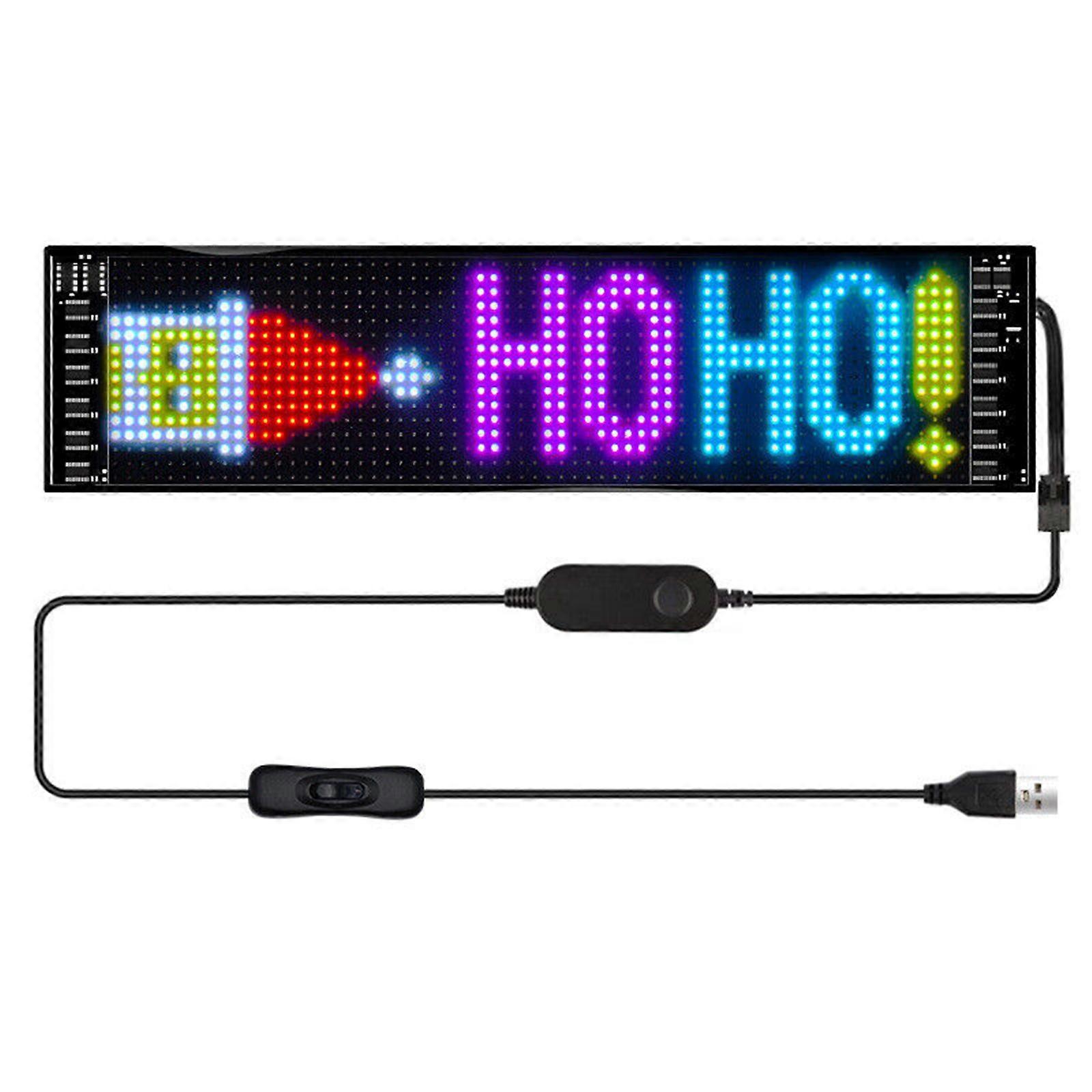 Bluetooth App LED RGB Display Message Scrolling Sign Board Ultra-thin ...
