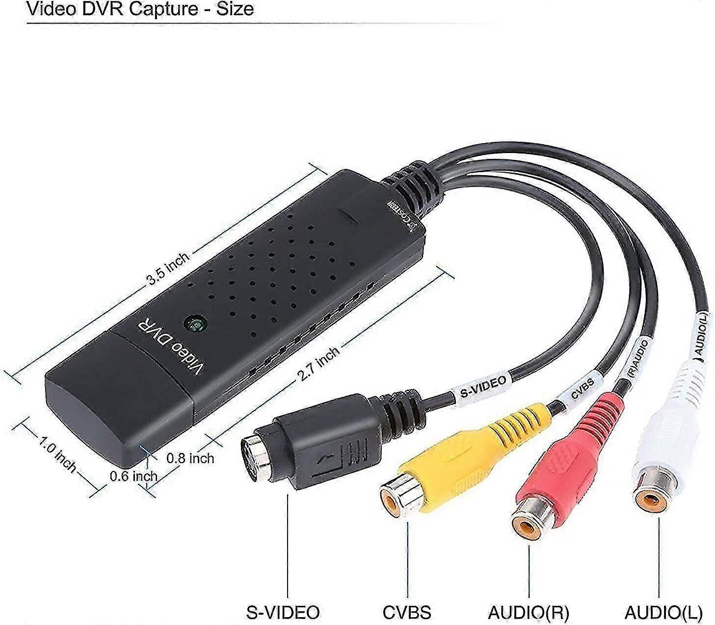 Vhs To Digital Converter Usb 2.0 Video Capture Card Old Vhs Vcr Mini Dv ...