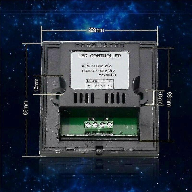 Dc 12v-24v Touch Panel Led Lights Dimmer Smart Controller Wall Mounted ...
