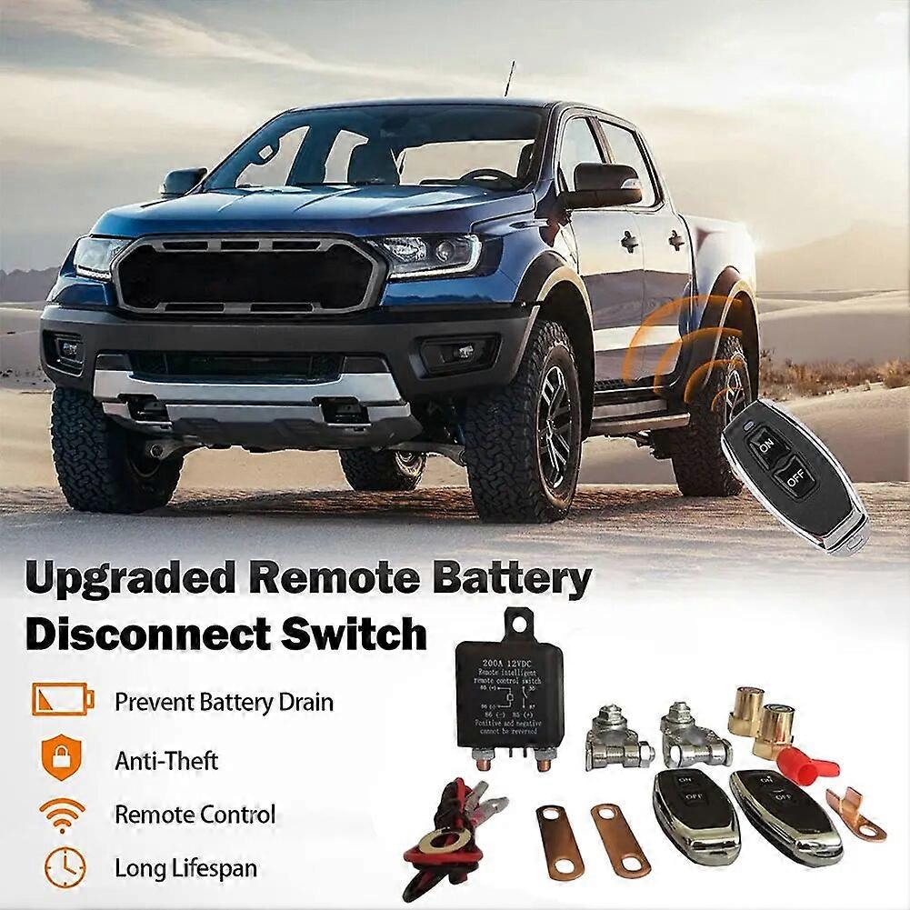 DC 12V Car Battery Relay 200A Power-off Master Relay with Negative ...