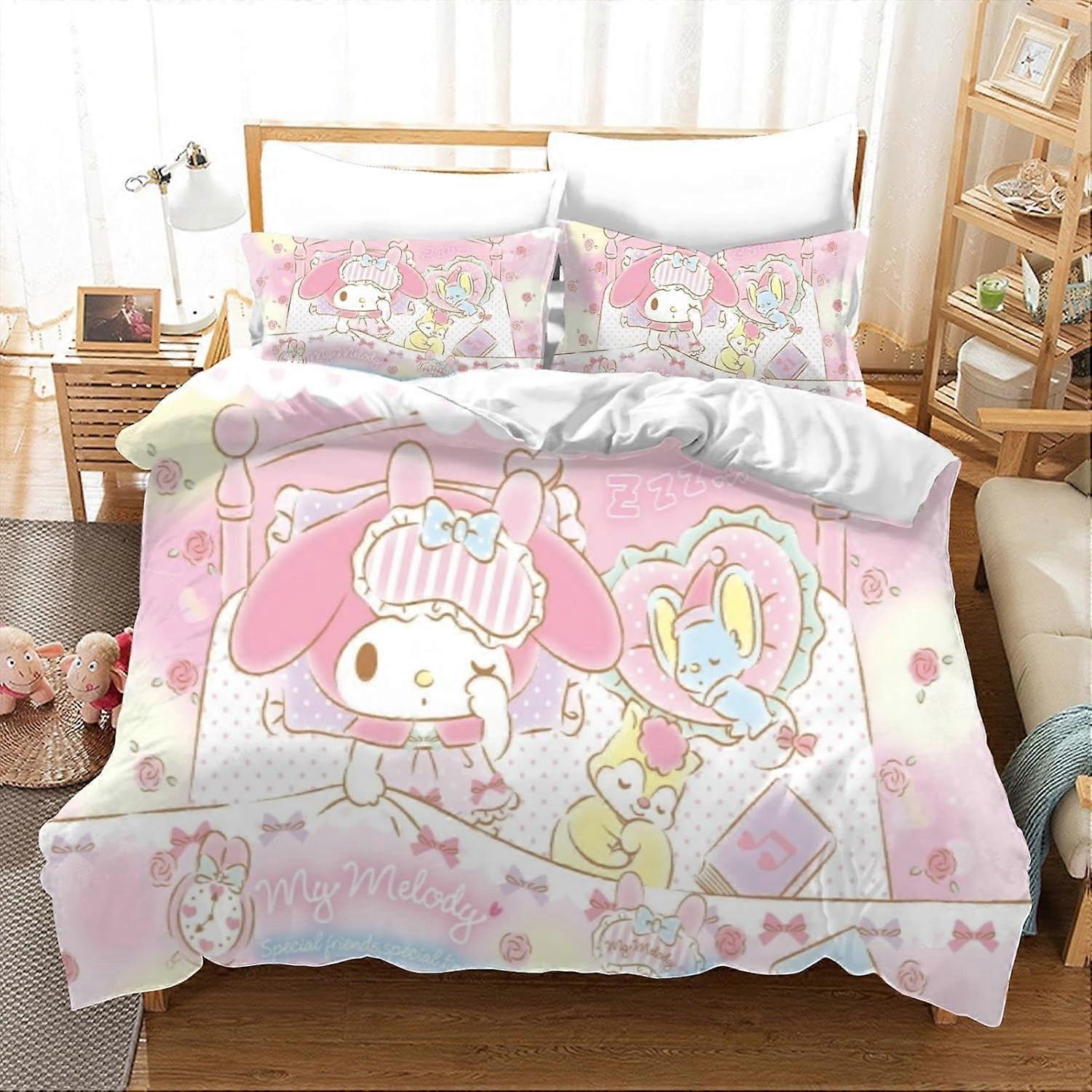 Smile Duvet Cover with Pillowcases Bedding Cartoon Comforter Cover Set ...
