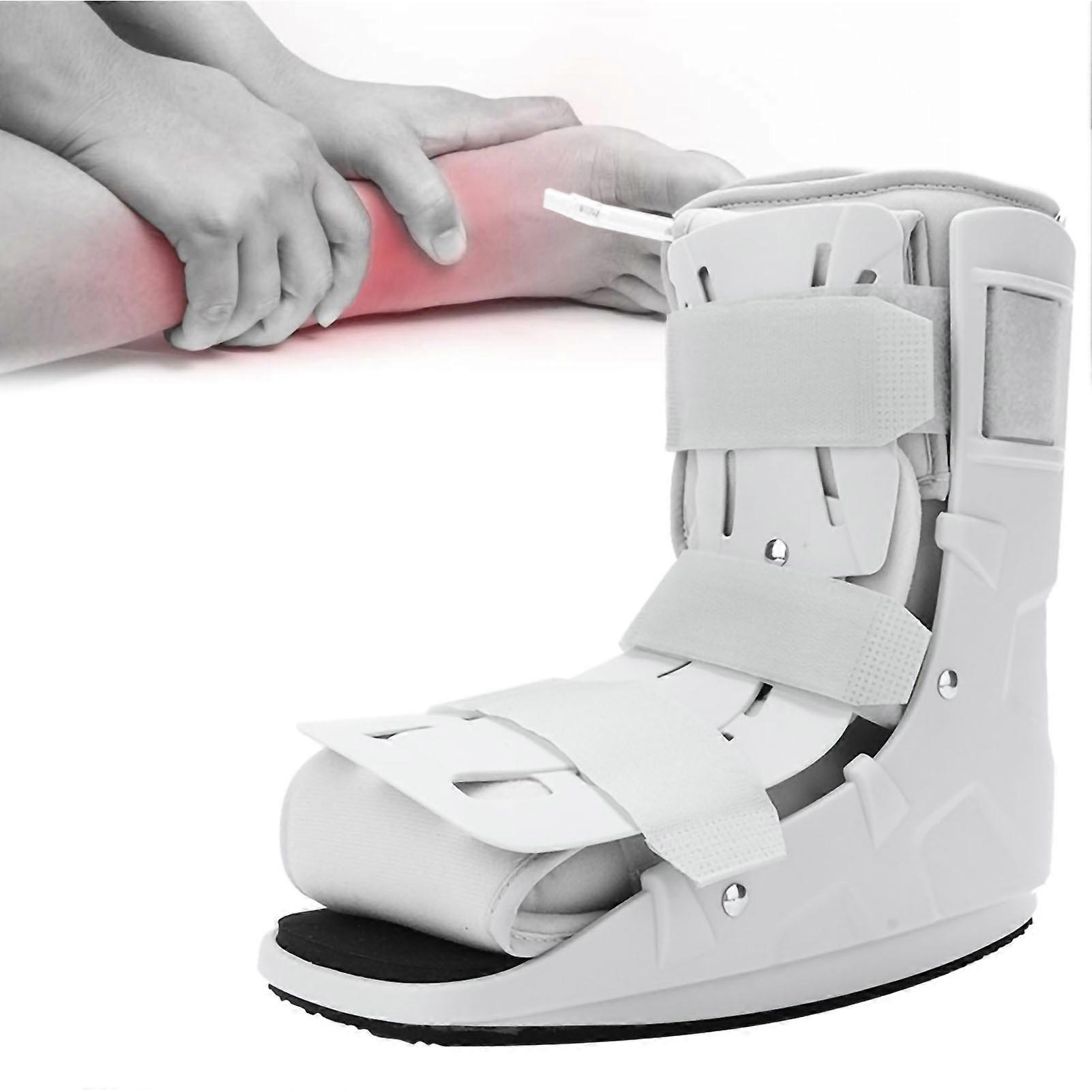 Foam Pneumatic Walking Boot Ankle Strap Support Foot Orthosis Plantar ...