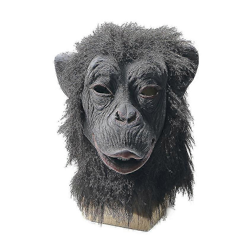 Chimp Mask For Men Gorilla Latex Mask Halloween Costume Black Monkey ...