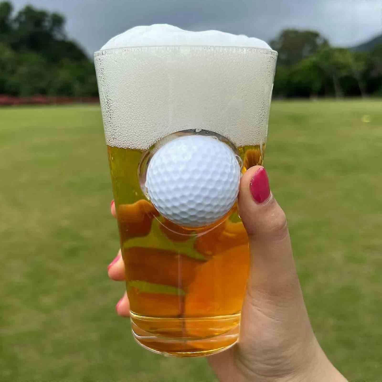 Unique Pint Glass with Real Golf Ball product designed and handmade-SDR ...