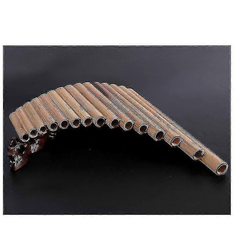 Pan Flute 15 Pipes Natural Bamboo Wind Instrument Panpipe G Key Panpipe ...