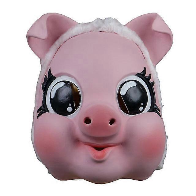 Mask Cosplay Scary Killer Full Face Latex Helmet Halloween Anime Pink ...