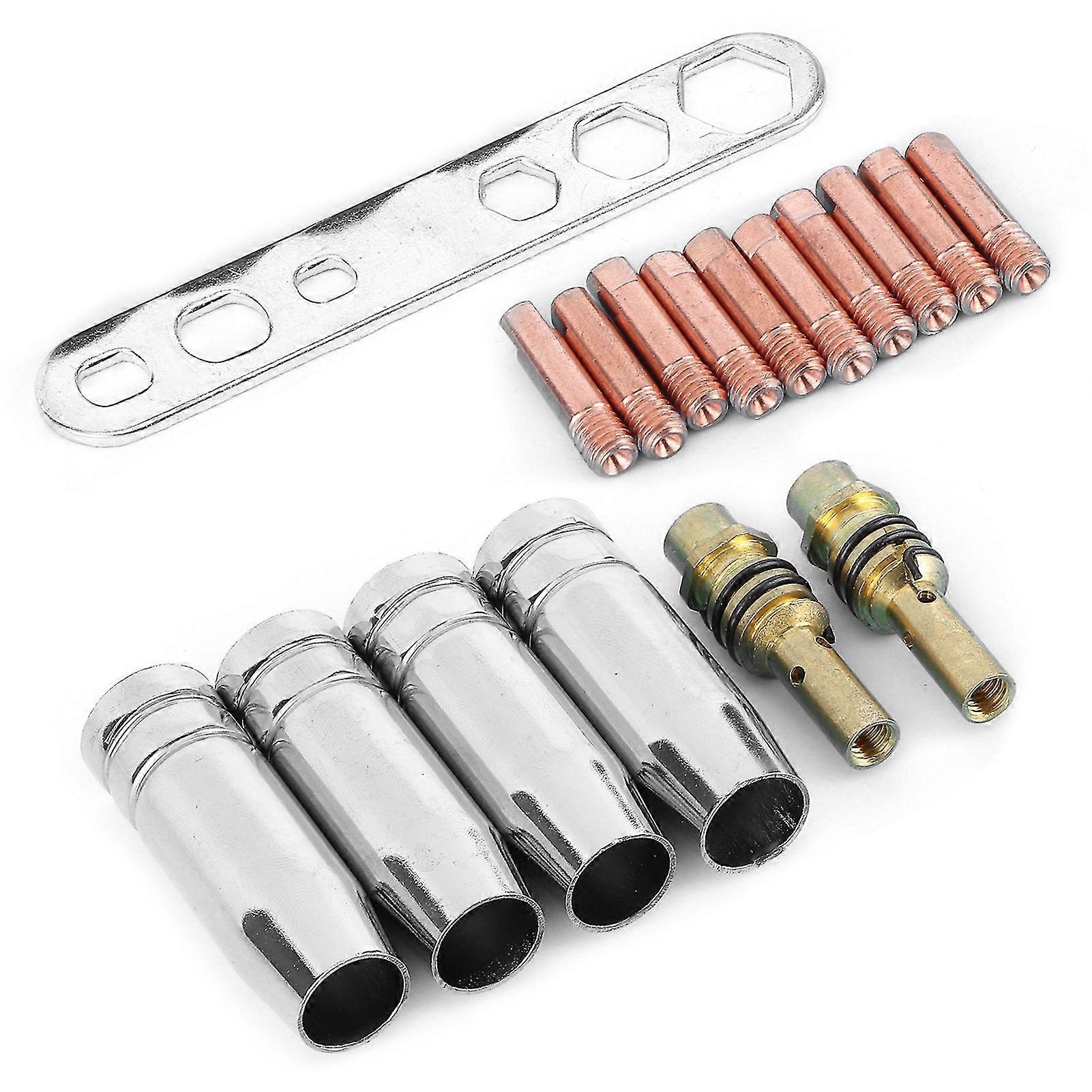 17pcs/set Welding Torch Nozzle Kit 0.8mm Contact Tips MIG MAG Nozzle ...