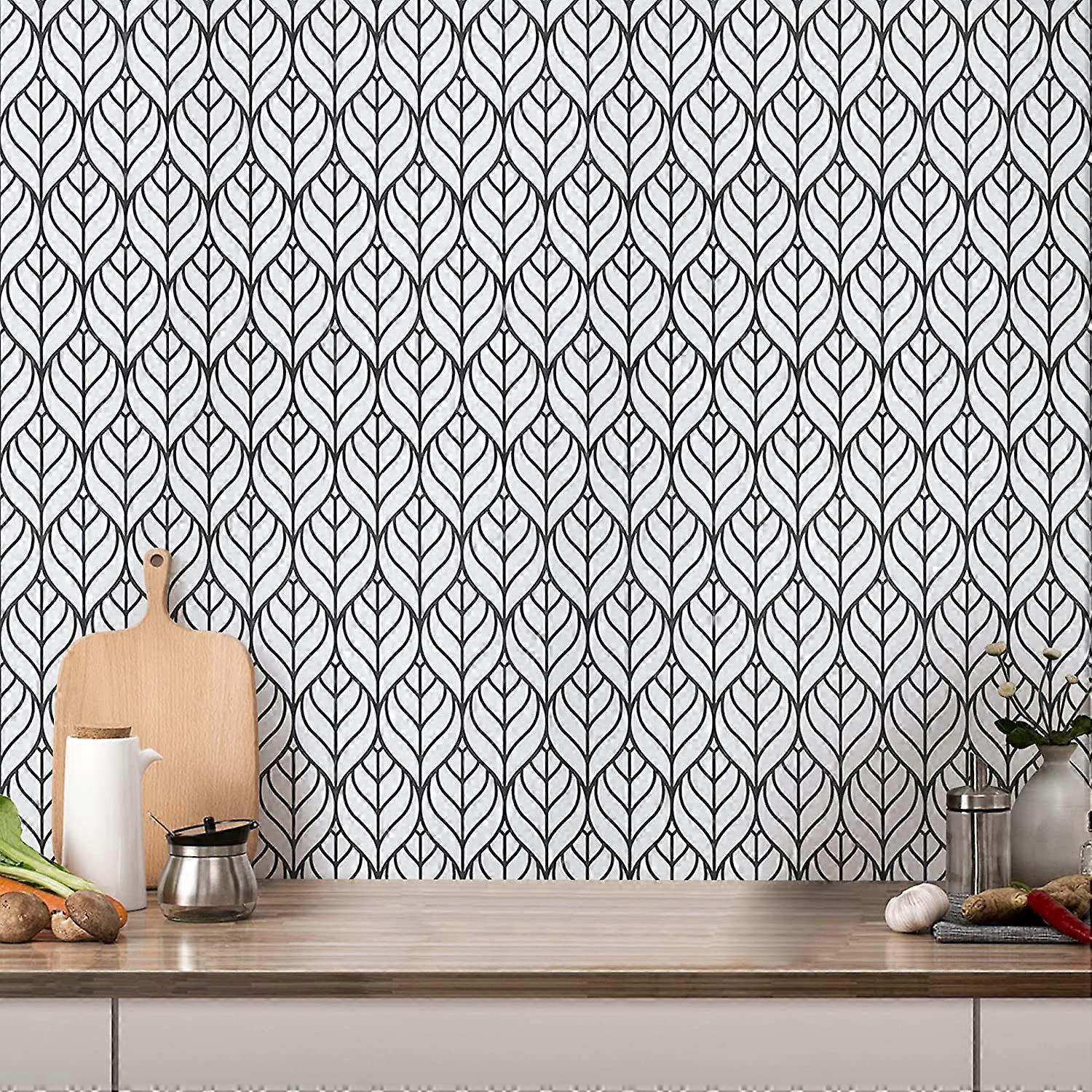 Hode Self Adhesive Furniture Paper Leaves Pattern 45x600cm Self ...