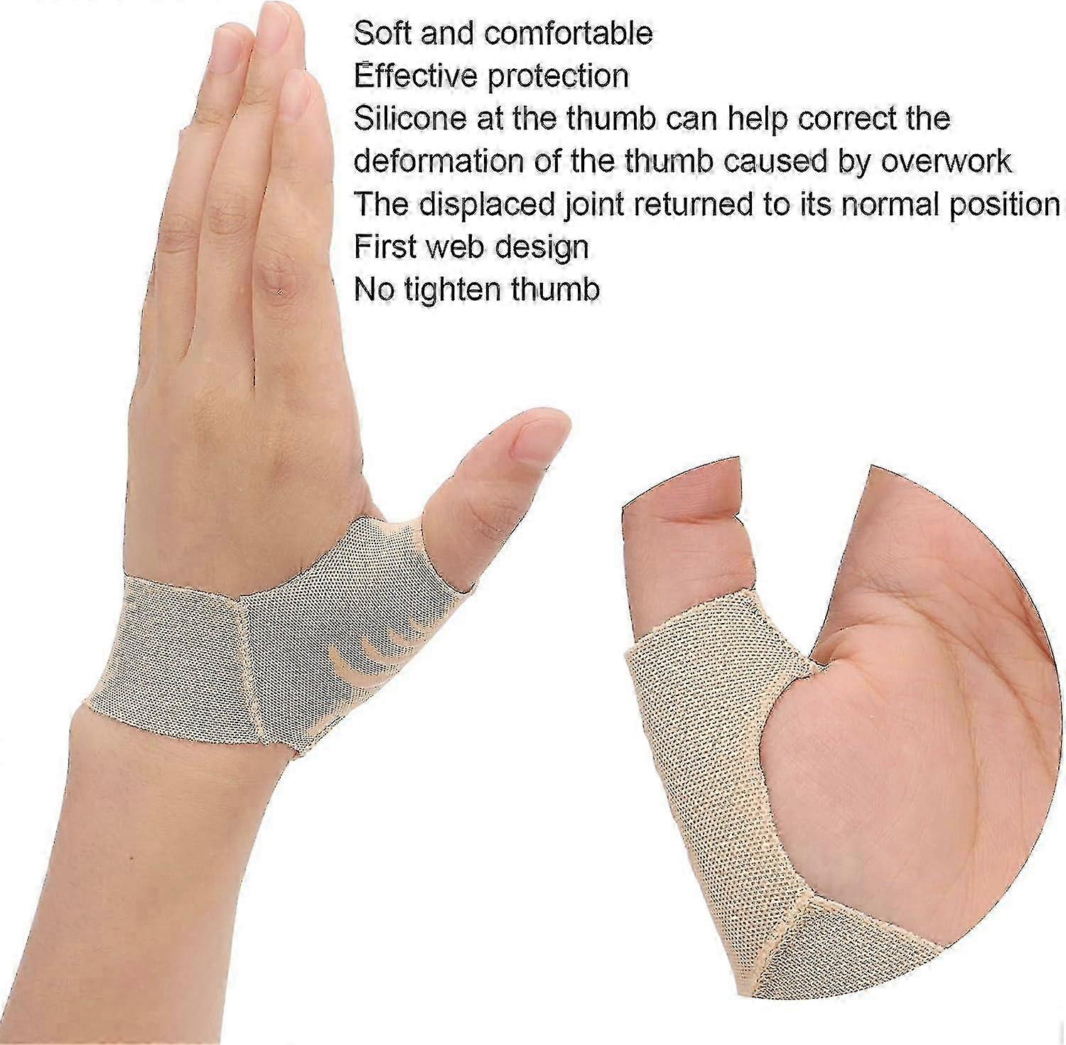 Thumb Wrist Brace, Elastic Thumb Compression Support, Soft Comfort ...