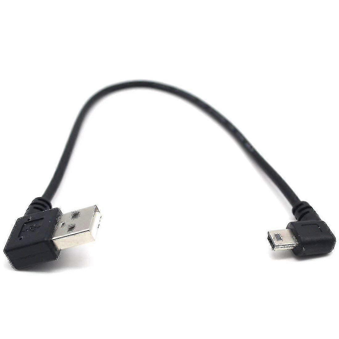 Mini Usb B Type 5 Pin Male Right Left Angle 90 Degree To Usb 2.0 Male ...