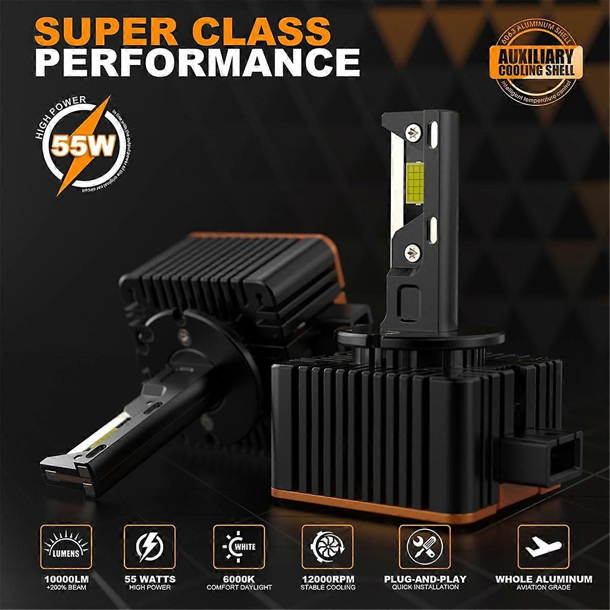 10000LM 6500K /D1S 3-Copper Tubes 110W High Quality V31 LED for New D ...