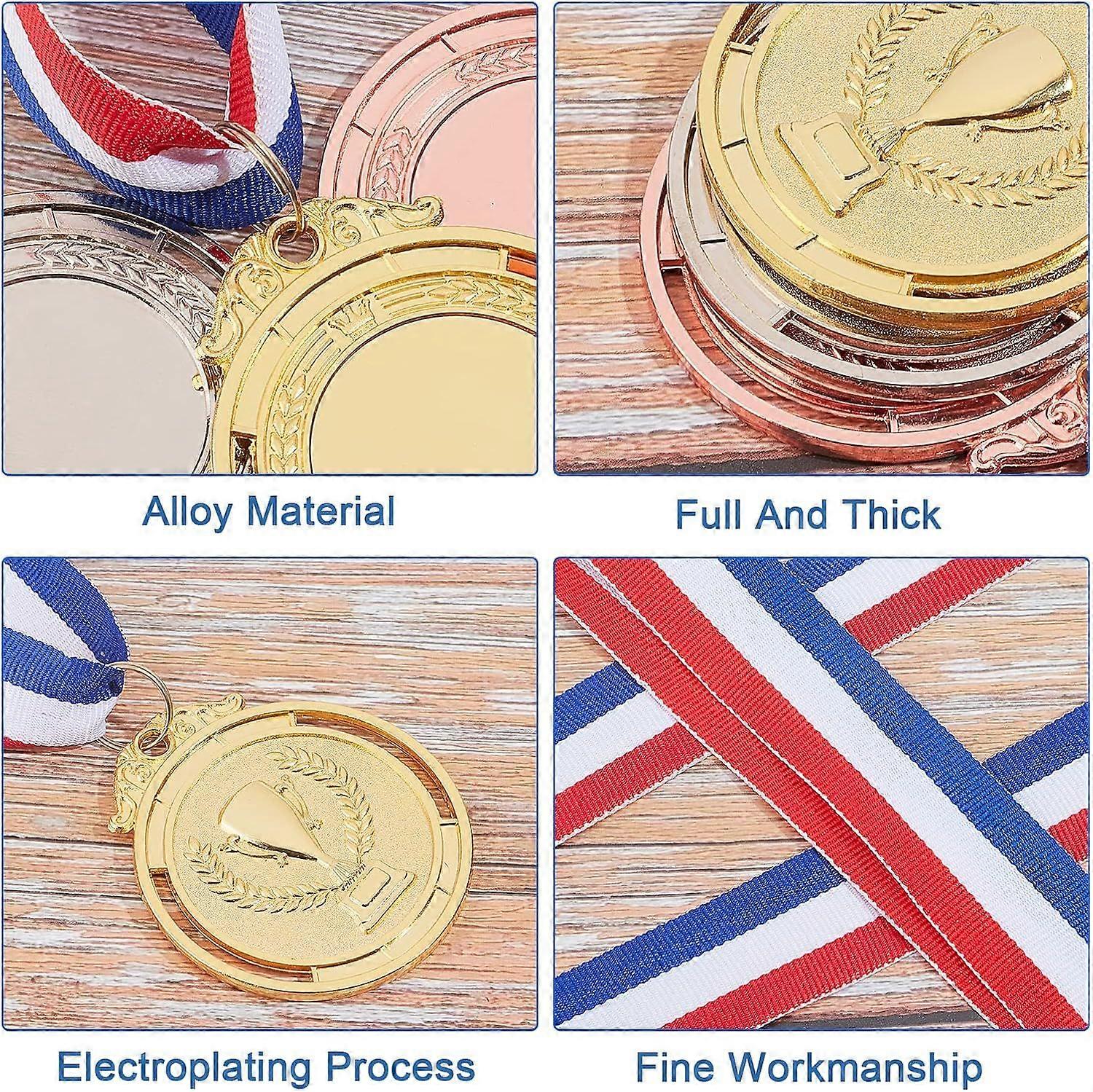 12 Packs Sport Game Medals Challenge Cup Pattern Winner Award Medals ...