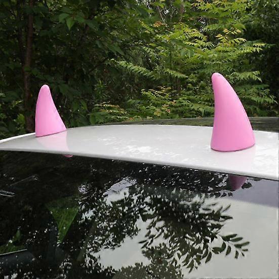 1 Pair Car Devil Horn Sticker 3D Automotive Roof Decoration Front Rear ...