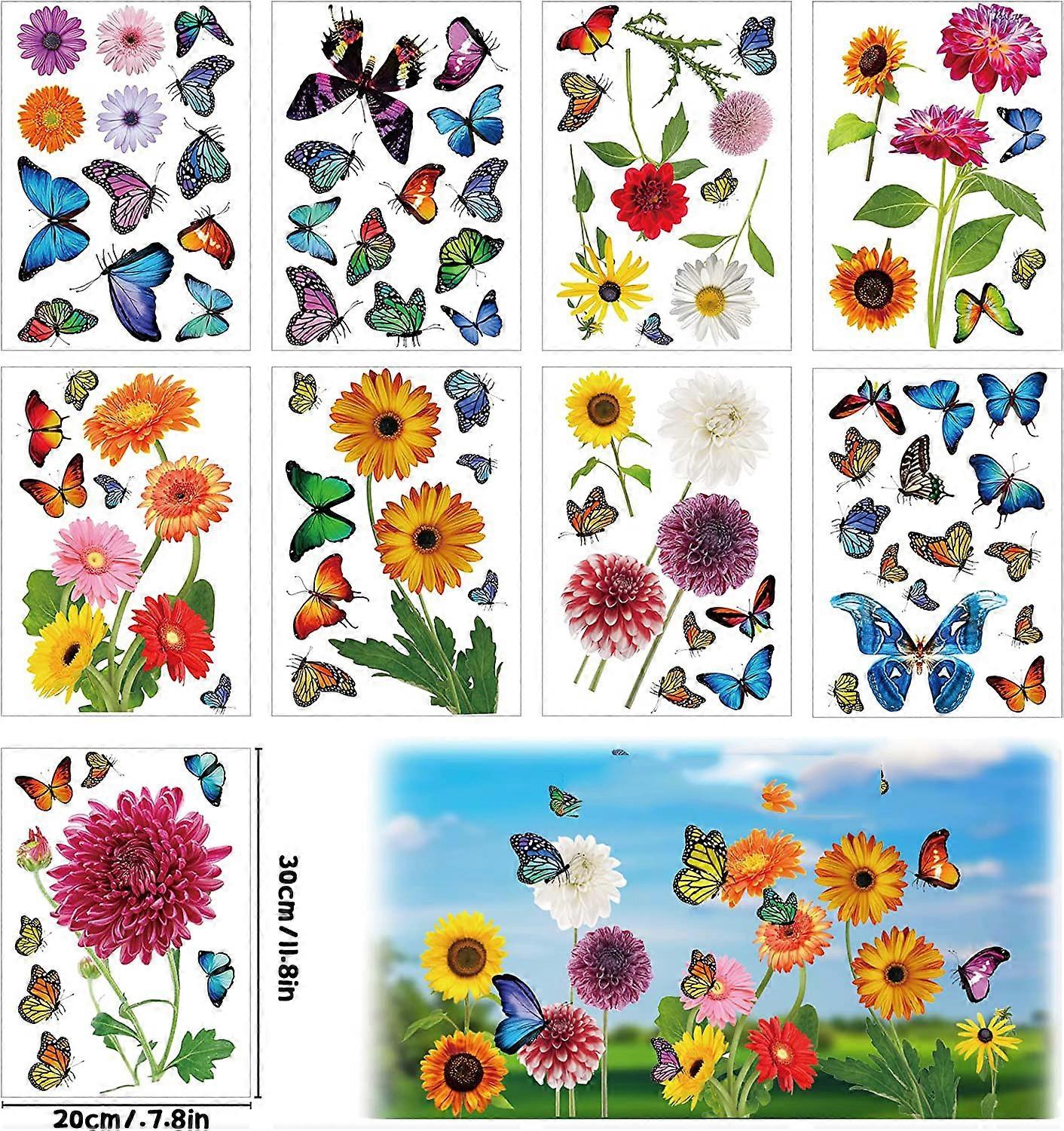 Spring Window Decor 9 Window Stickers Spring Easter self-adhesive ...