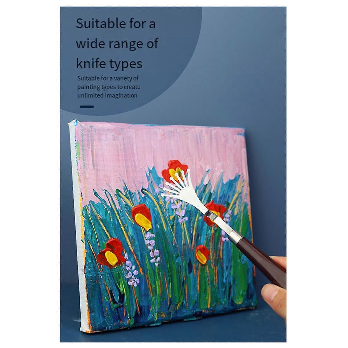 9PCS Professional Stainless Steel Palette Scraper Set Spatula Palette ...