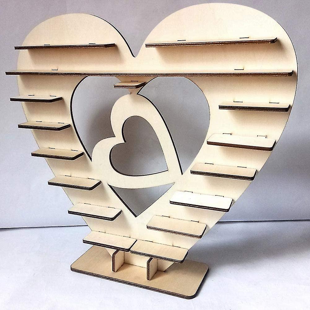 Heart Display Stand Chocolate Stand Creative Wooden Love Heart Decor ...