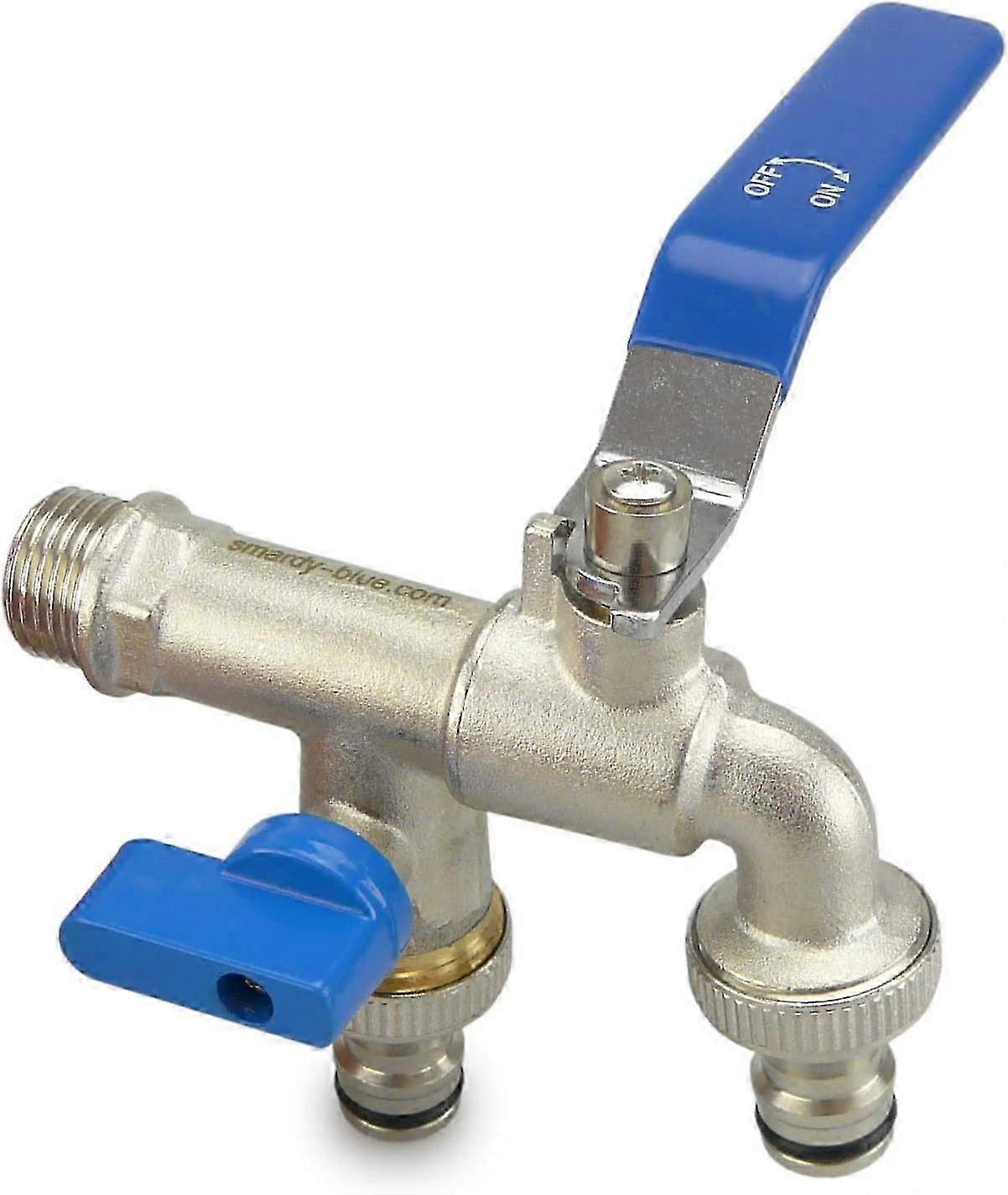 Premium Double Outlet Tap, 1/2 x 3/4 x 3/4 Dispensing Tap - Rust and ...