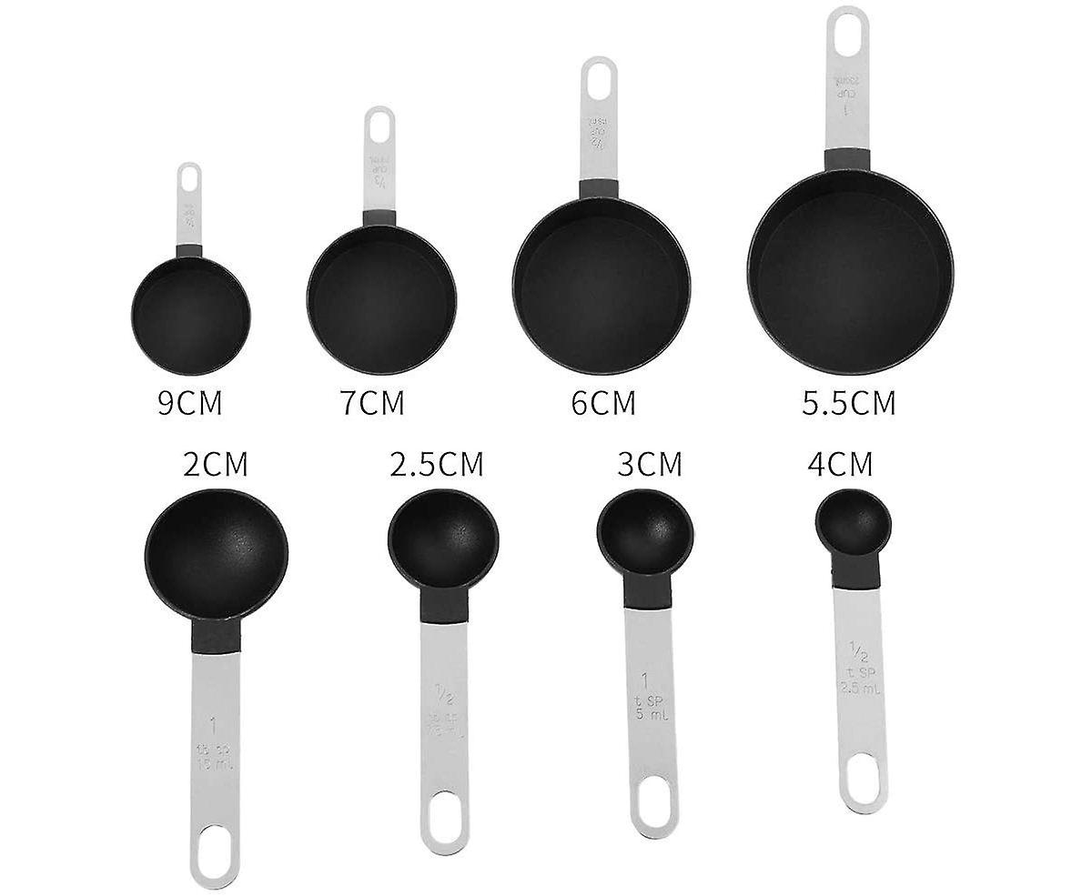 Measuring Cup And Spoon With Measuring Ruler, 4 Cup Measuring Cups + 4 ...