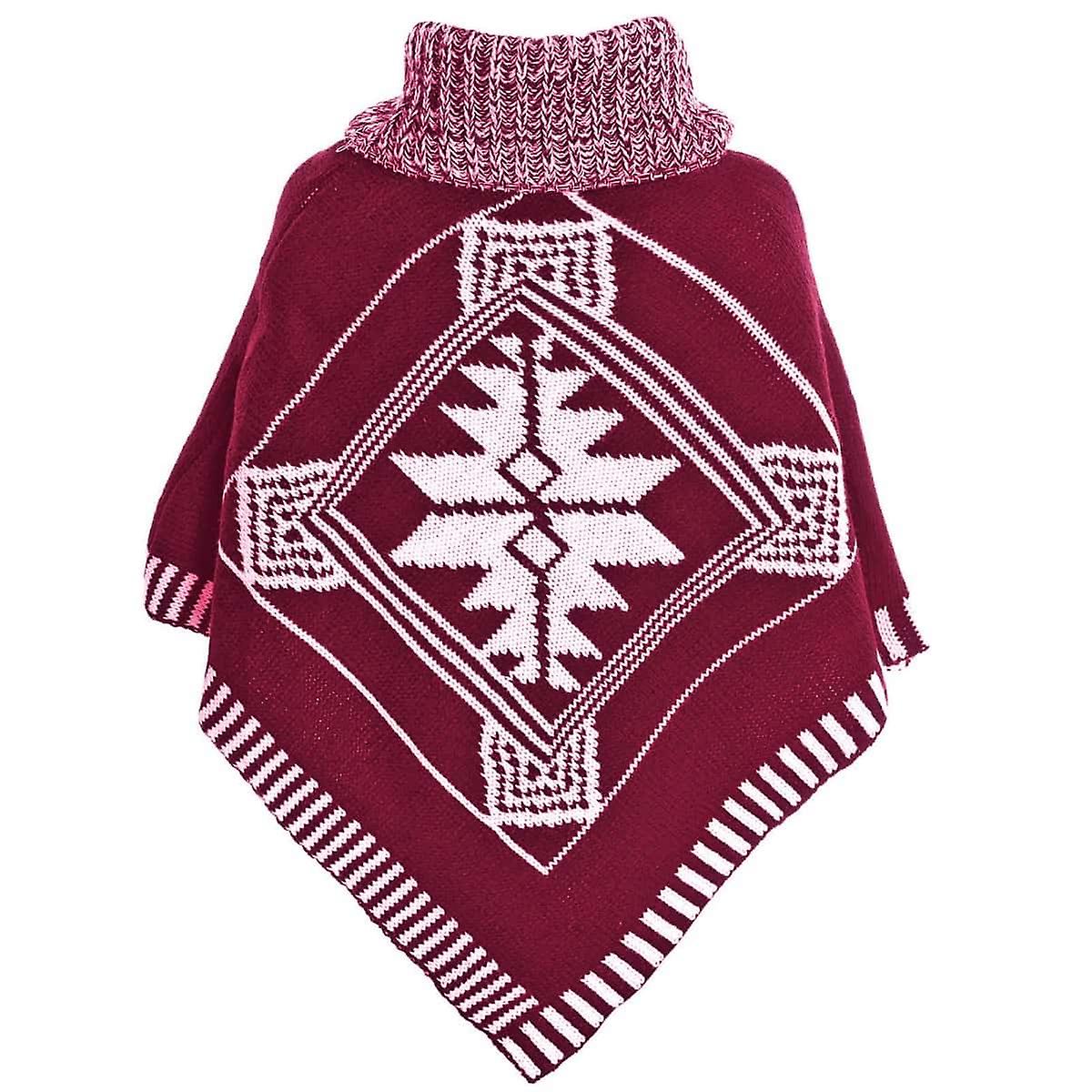 Girl's poncho with shawl collar | Fruugo UK