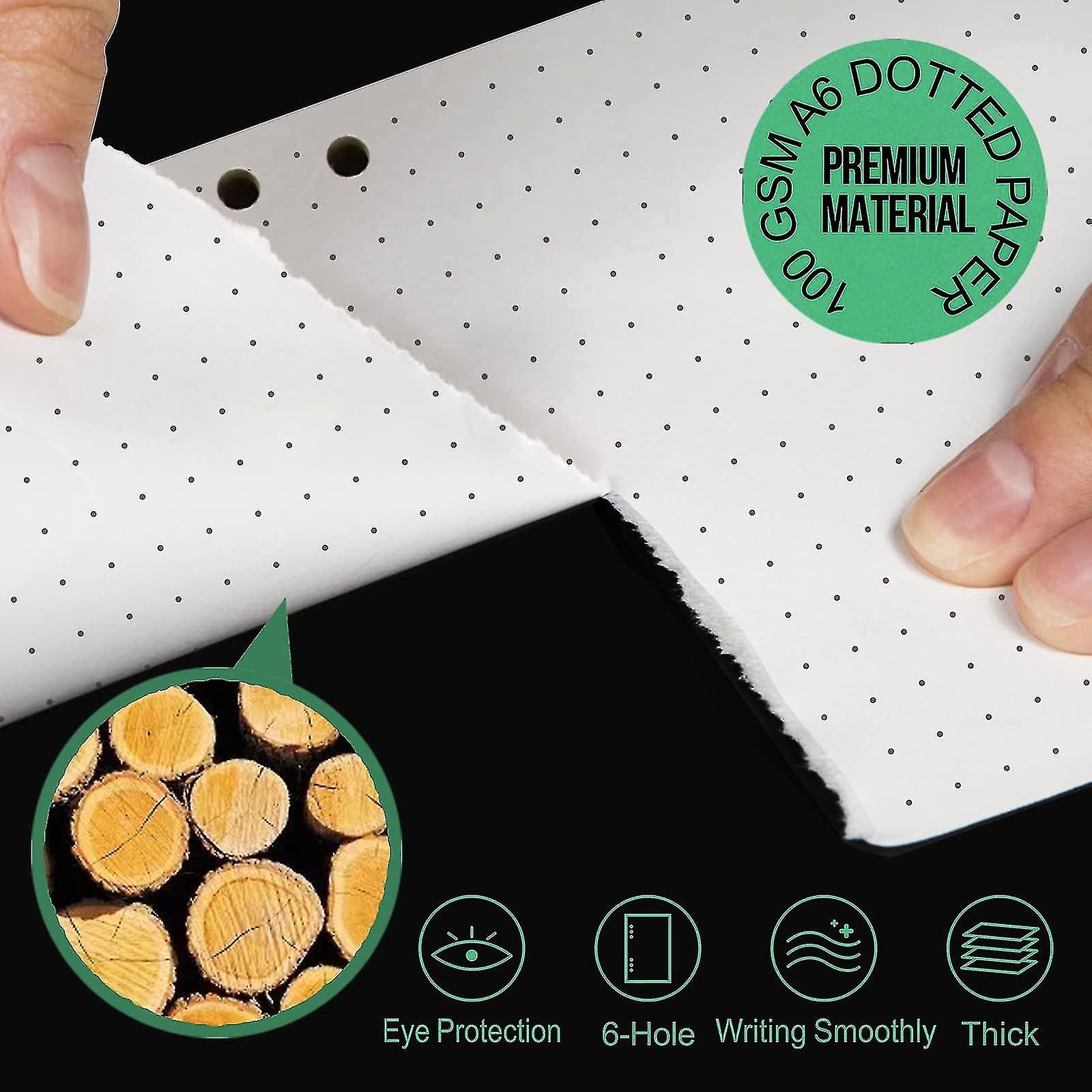 180 Sheets/360 Pages A6 Filofax Refills Dotted Paper, 100 Gsm Filofax ...