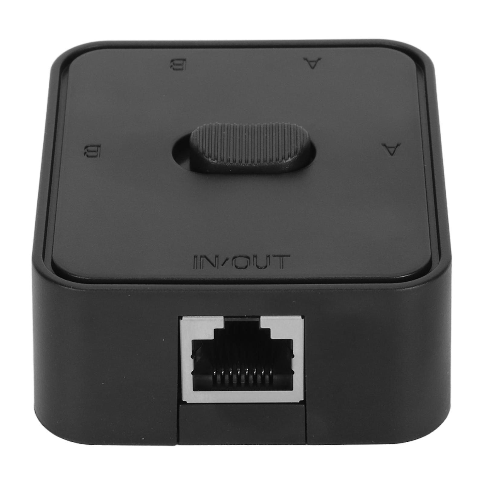 RJ45 CAT6 2 Ports Gigabit Network Switch 2 in 1 Out Network Key Press ...