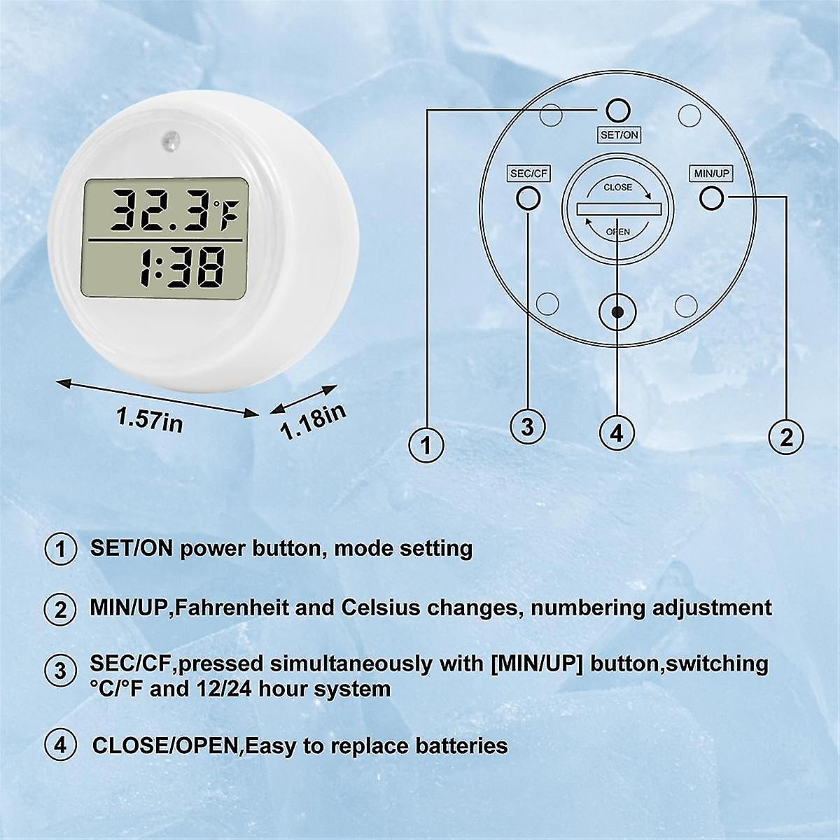 Ice Bath Thermometer and Timer, Water Thermometer for Ice Bath ...