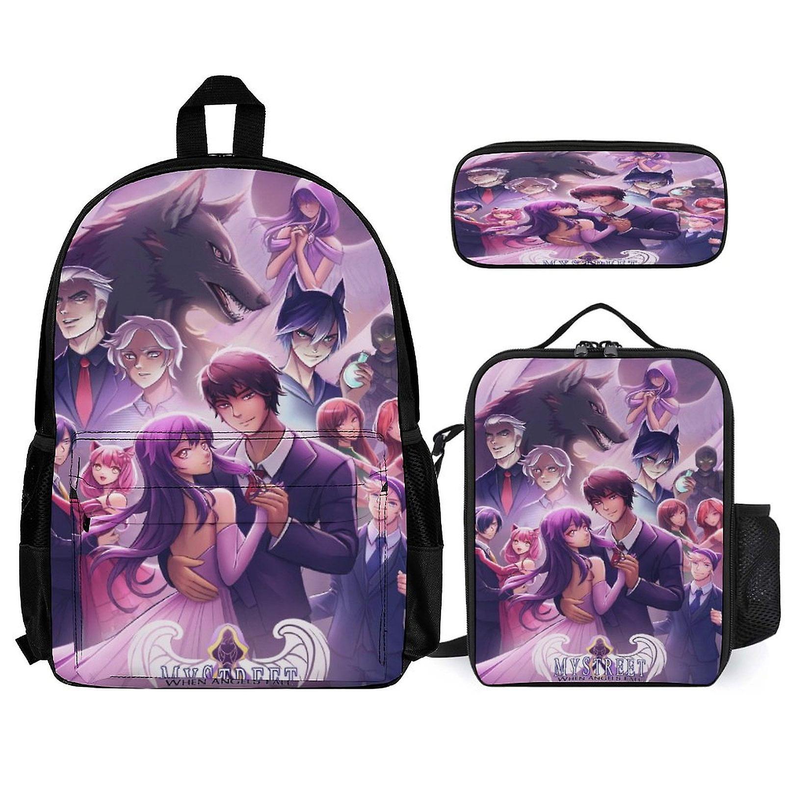 Aphmau Backpack 3 Piece Set Laptop Backpack with Pencil Case Lunch Bag ...