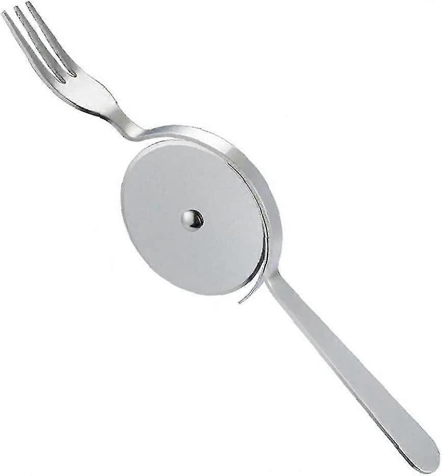 Pizza Rolling Cutter With Fork Stainless Steel Pizza Roller Fork ...