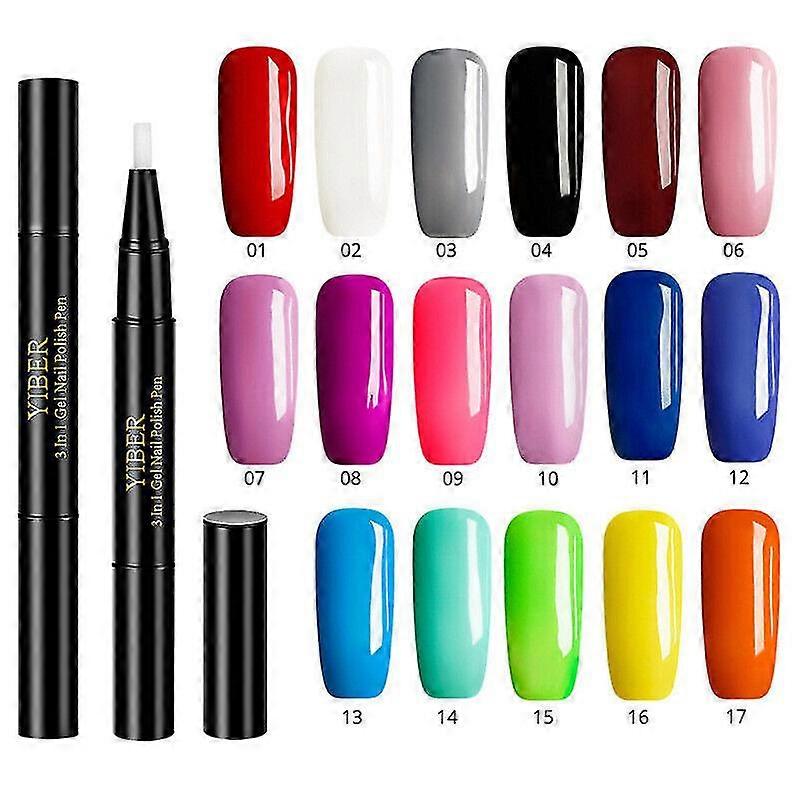 3 In 1 Gel Polish Nail Pen One Step Gel Varnish Hybrid Base Coat ...