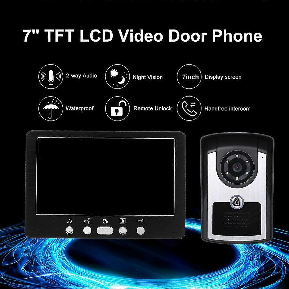 7-Inch Monitor Hd Video Door Phone Intercom System - With Ir Night ...