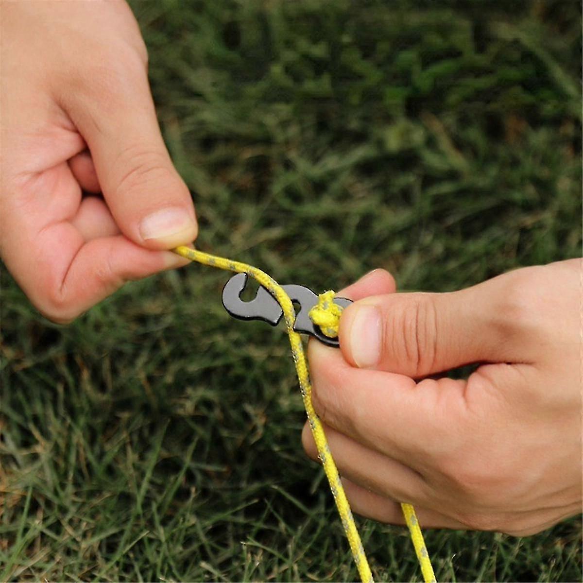 10Pcs Adjustable Camping Tent Rope Buckle S Shaped Tensioner Set ...