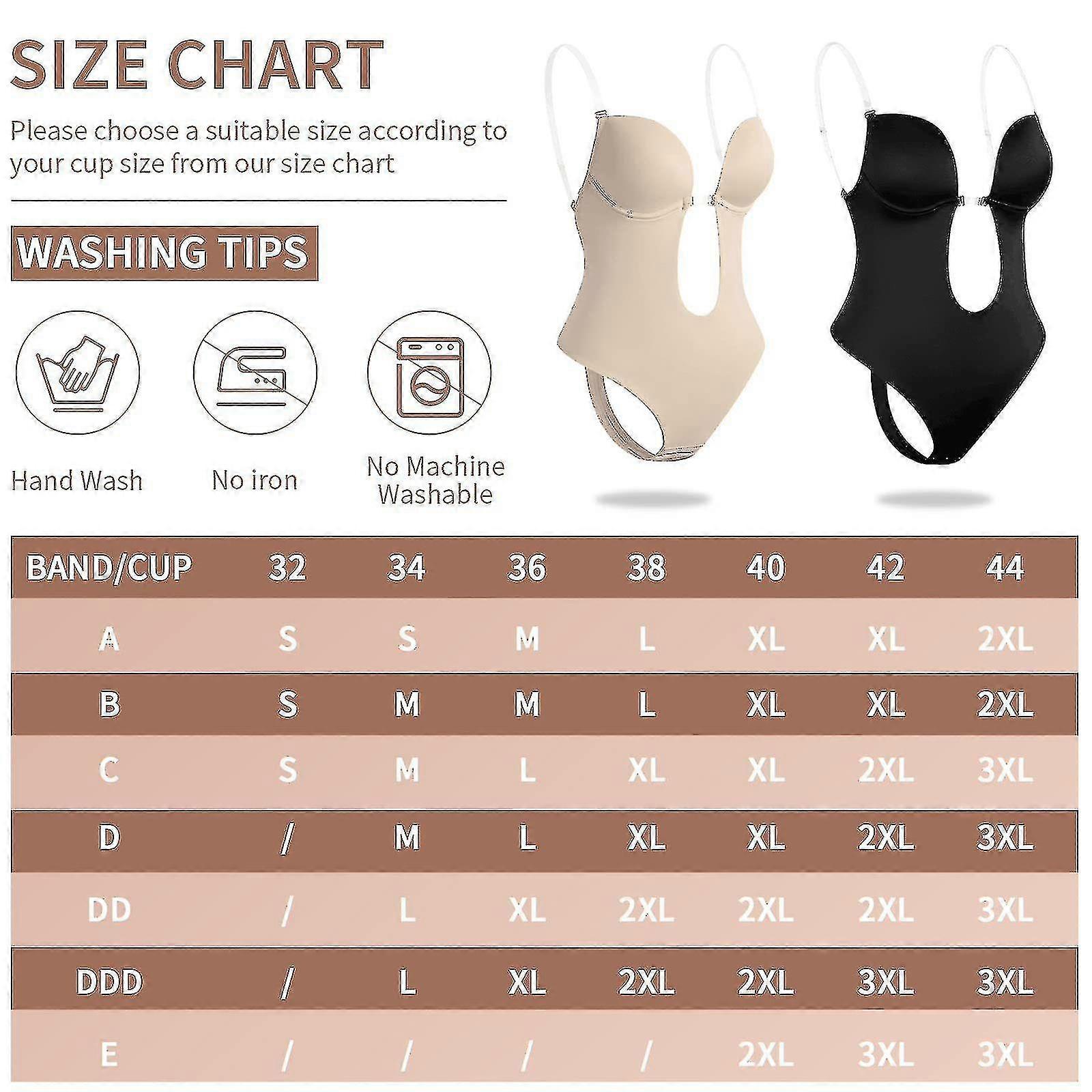 Women Plunging Deep V-neck Body Shaper Strapless Backless Bodysuit ...