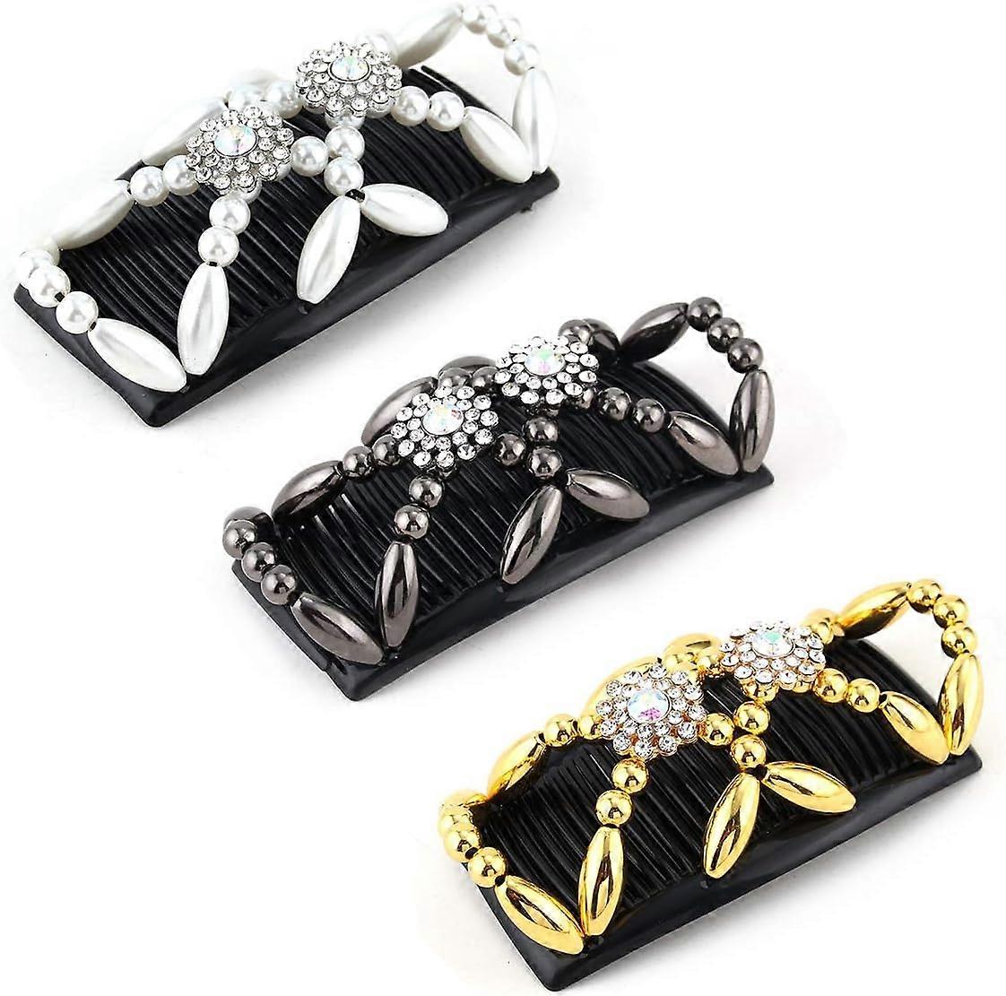 Set 3 piepteni de par, Plastic, 15 x 10.8 x 5 cm, Multicolor | Fruugo UK