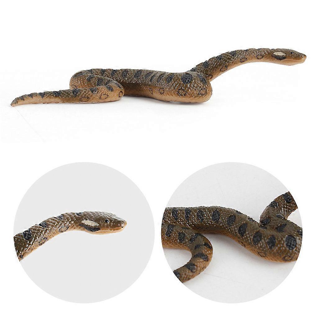 Toys Realistic Fake Rubber Toy Snake Brown Fake Snakes Preschool Toys ...