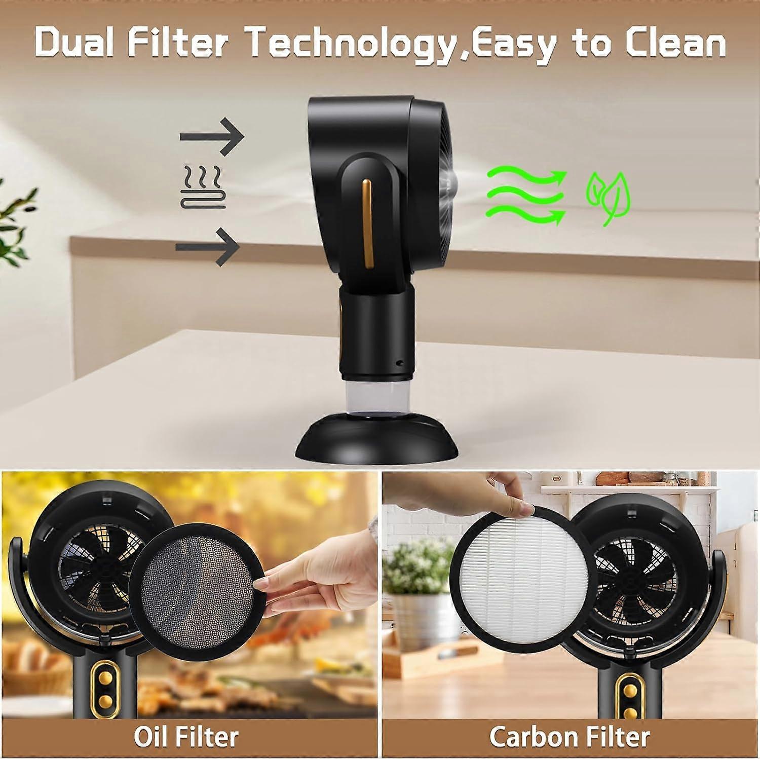 Mini Portable Desktop Range Hood - Wireless, 2-Speed Extractor with ...