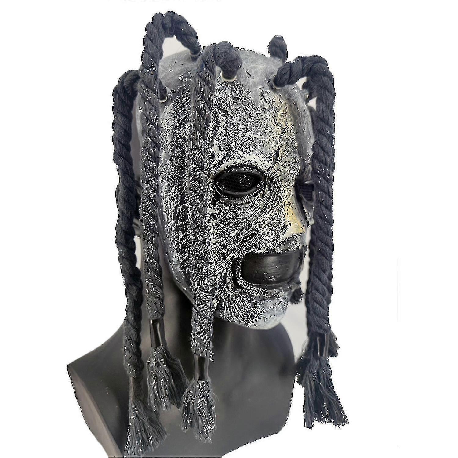 Corey Taylor Style Full Head Latex Mask With Dreadlocks Fancy Dress ...