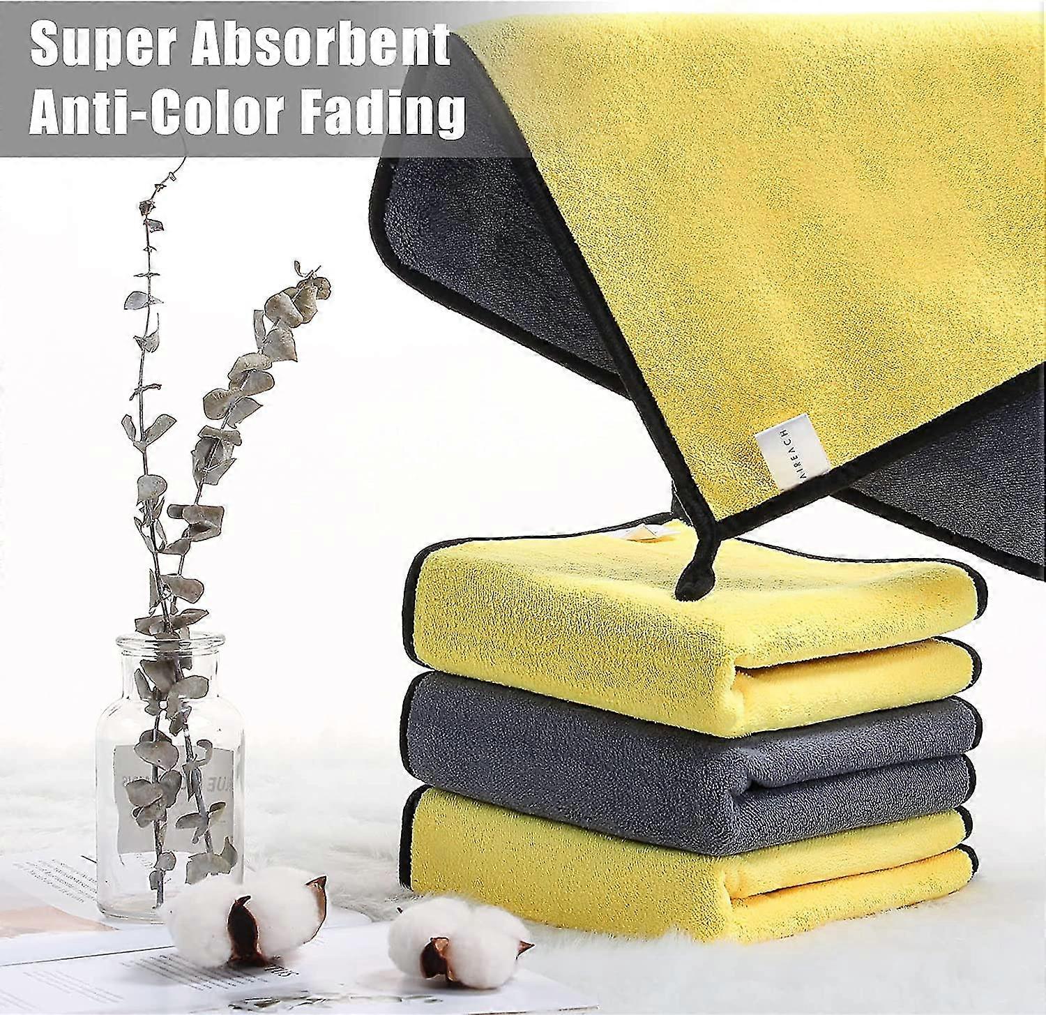 Car Microfiber Cloth 4 Pack, Car Care Cleaning Polishing Drying Cloth ...